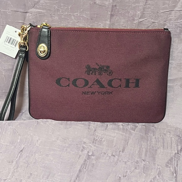 Coach | Bags | Coach Show Only Black Cherry Turnlock Pouch | Poshmark